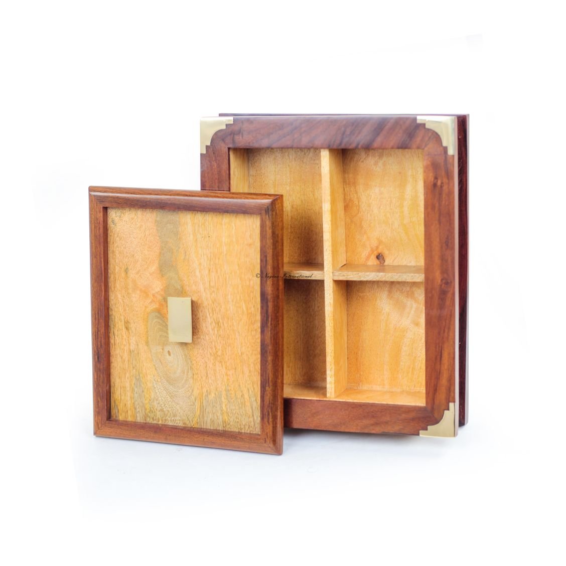 Multi Compartment Wooden Gift Box – Nagina International